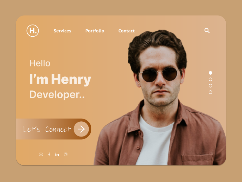Portfolio Website Header by Hunzalah on Dribbble