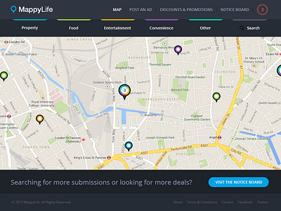 MappyLife - Homepage by Mihai Serban on Dribbble