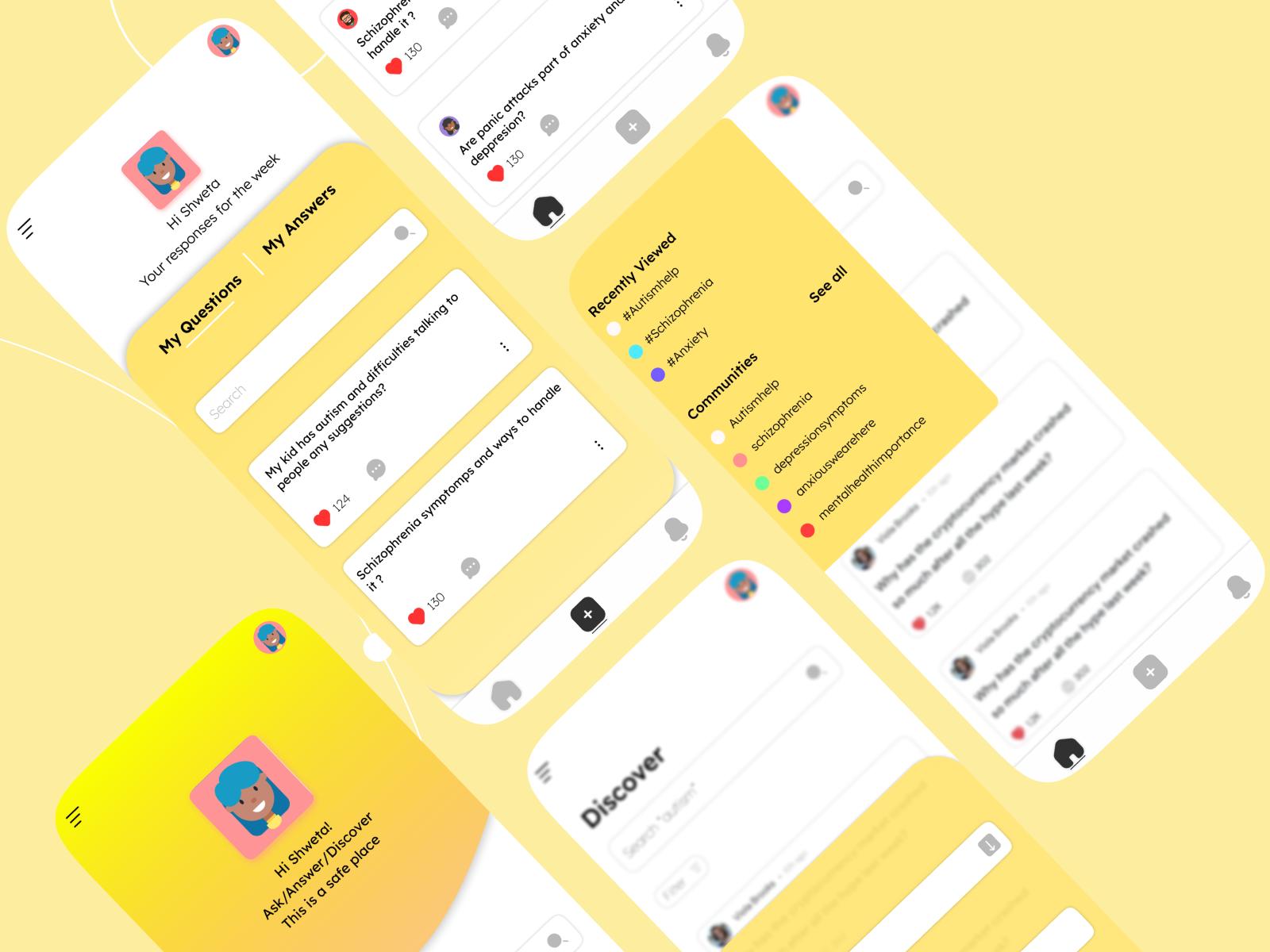 Mental Health Community App by Aryan Boonlia on Dribbble