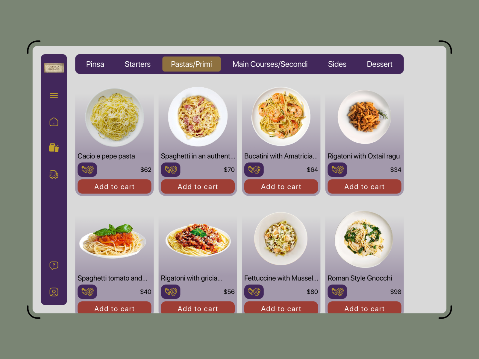 Menu for restaurant by Dani on Dribbble