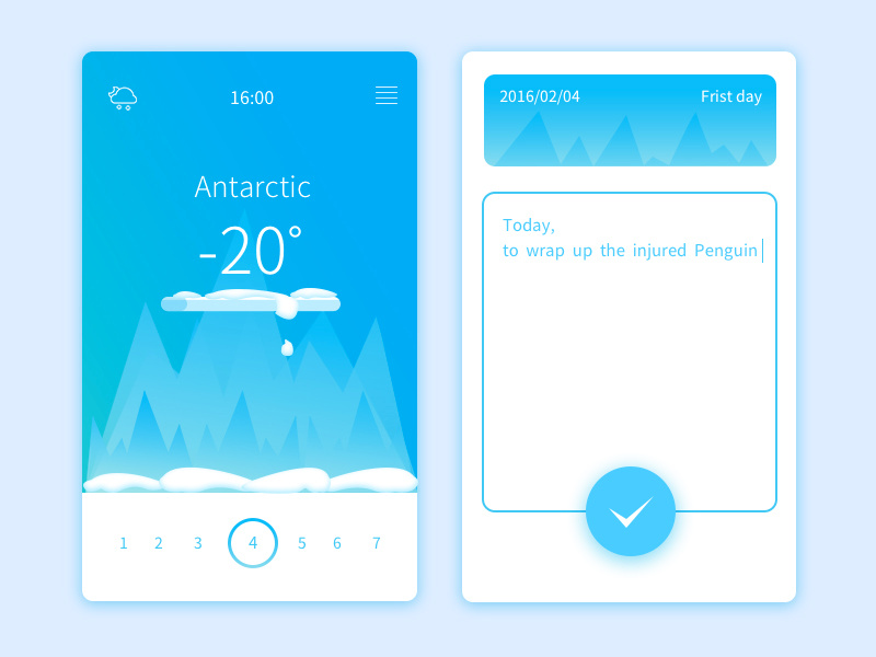 Antarctic Journal by xiefang for PP Design on Dribbble