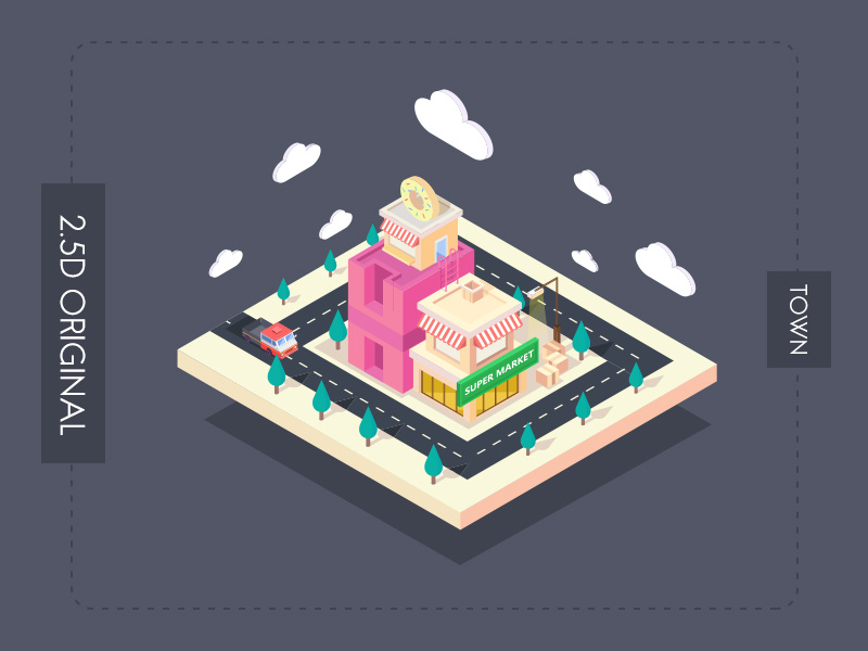 2.5d by xiefang for PP Design on Dribbble