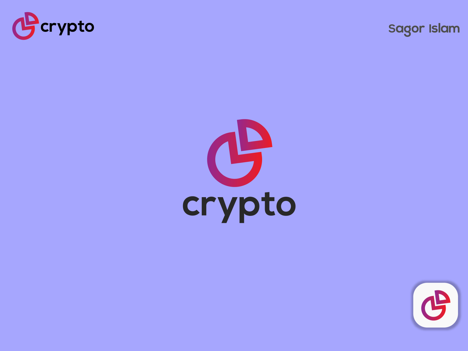 Logo Name Crypto / Logo Branding Design by Logo Branding Lab 💠 on Dribbble