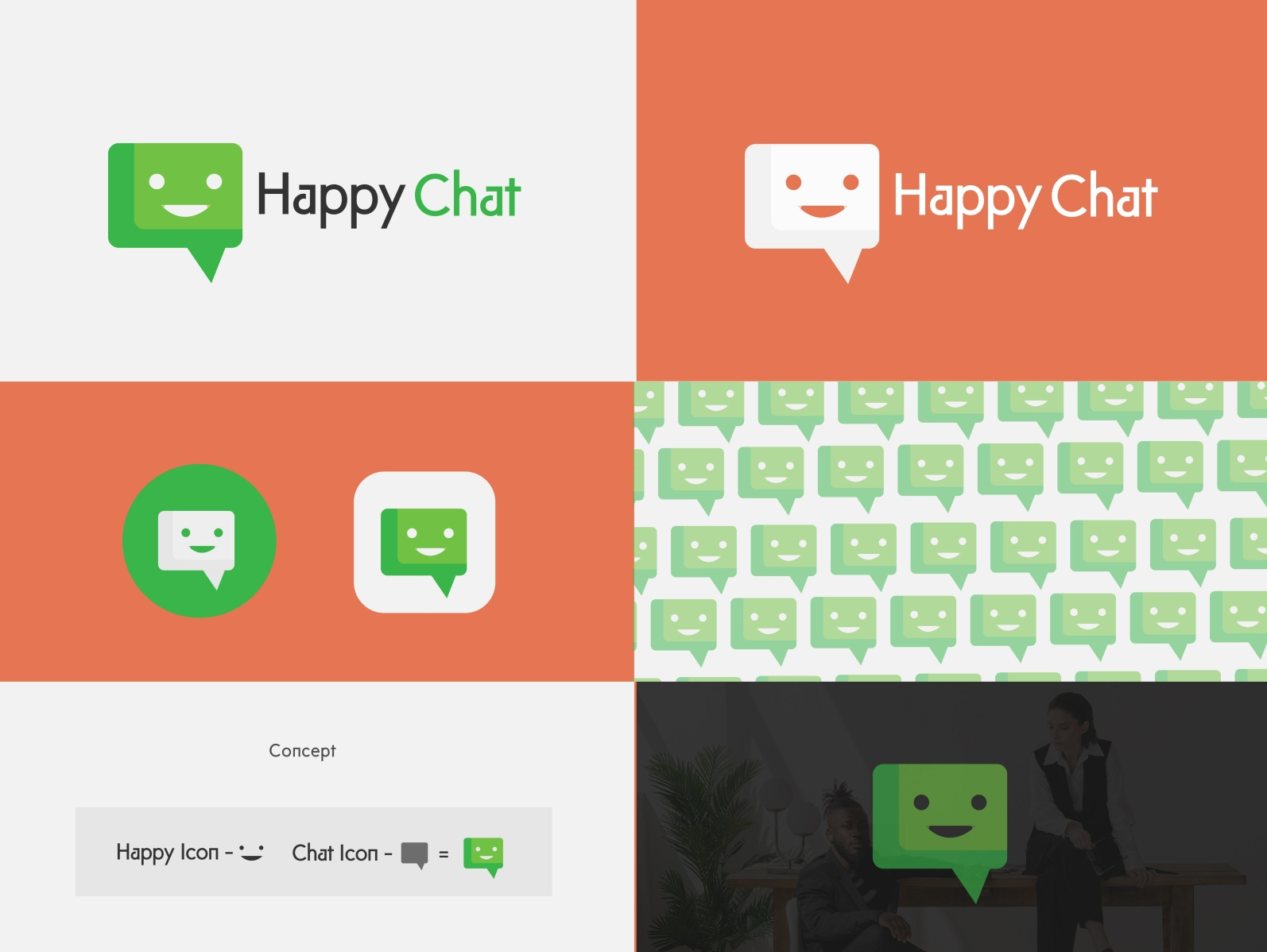 Happy Chat / Logo Branding by Logo Branding Lab 💠 on Dribbble