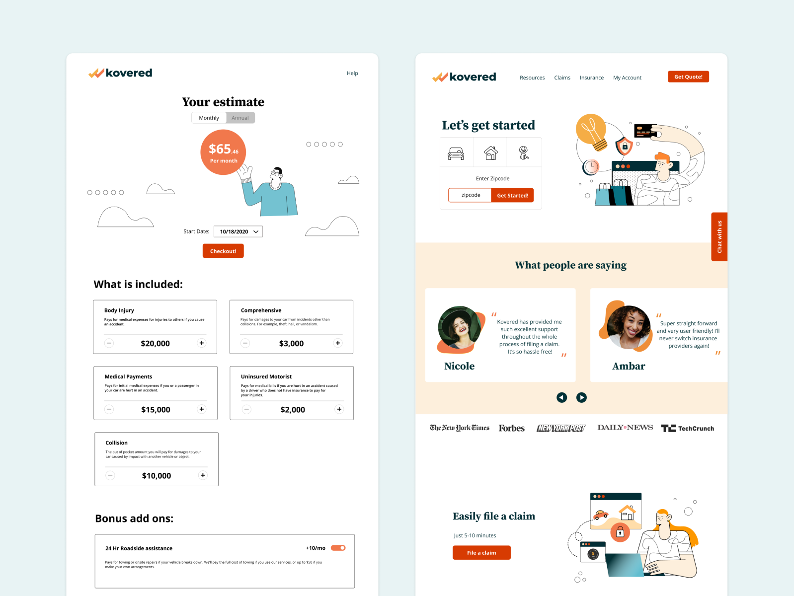 Insurance website by Jaynee Lee on Dribbble
