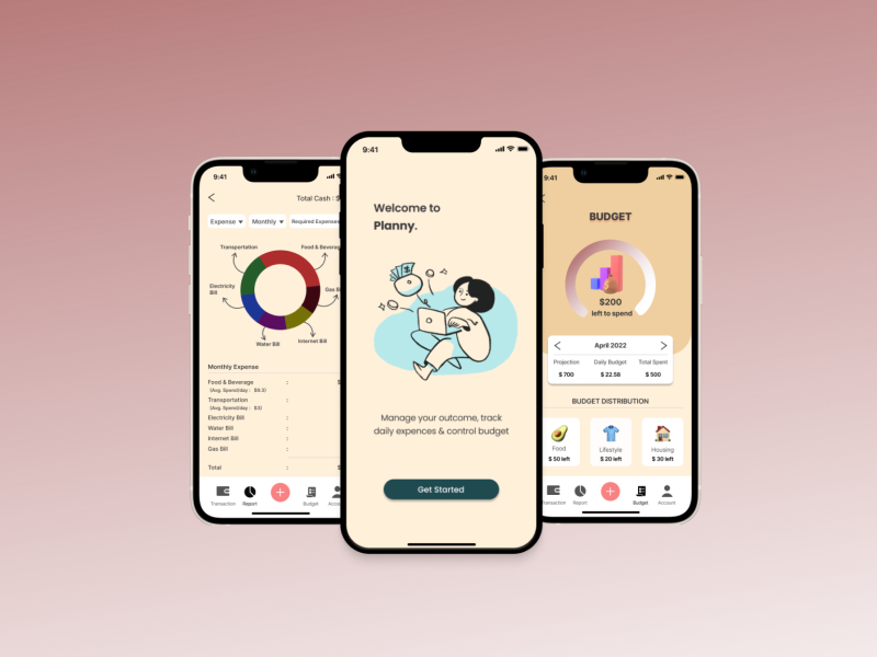 Planny - Financial Tracking App by Jovanca Stevani Tanjung on Dribbble