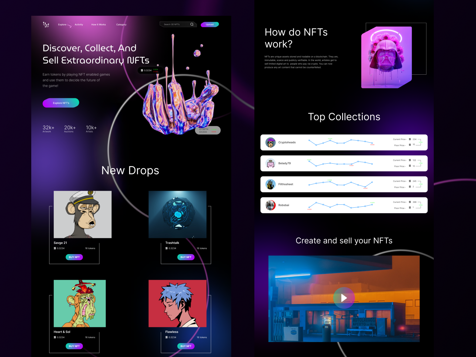 NFT website by Samiur Rahman Shafin on Dribbble