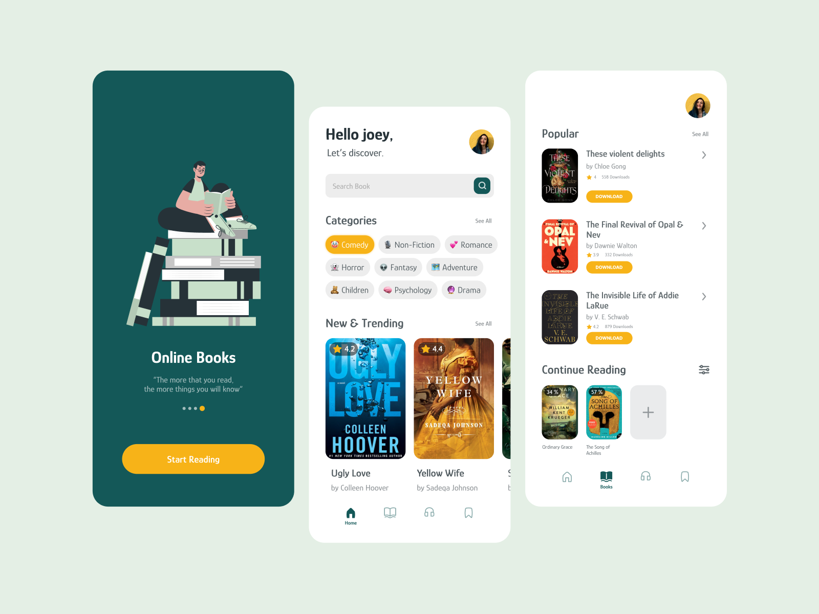 Online Book App (E-book) by Zahra on Dribbble