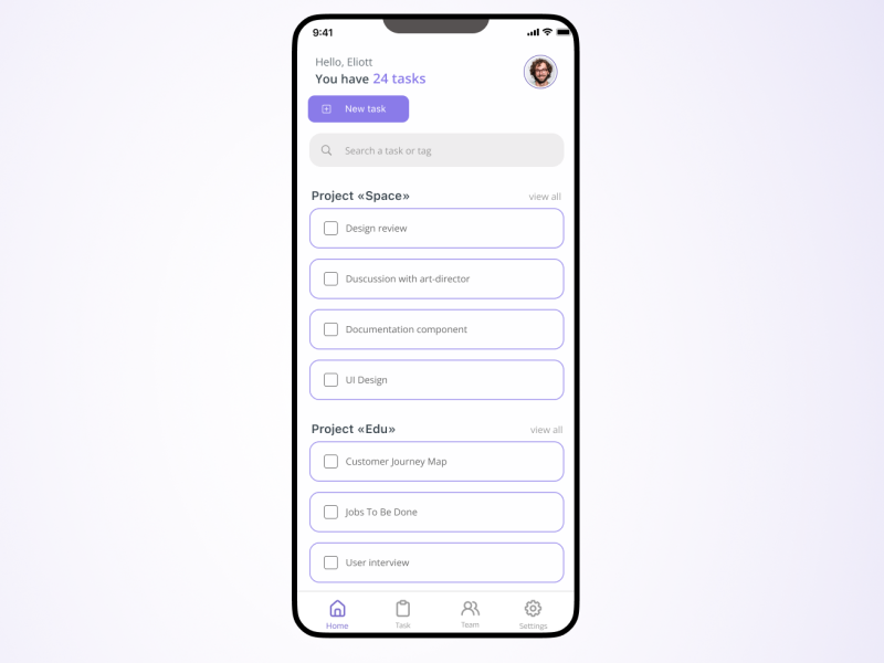 ToDo List - Daily UI by Pavel Koretskiy on Dribbble
