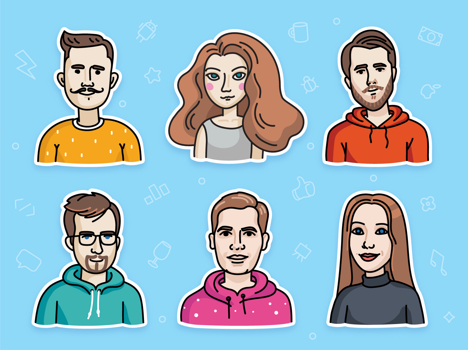 Team portraits by Marina Clément on Dribbble