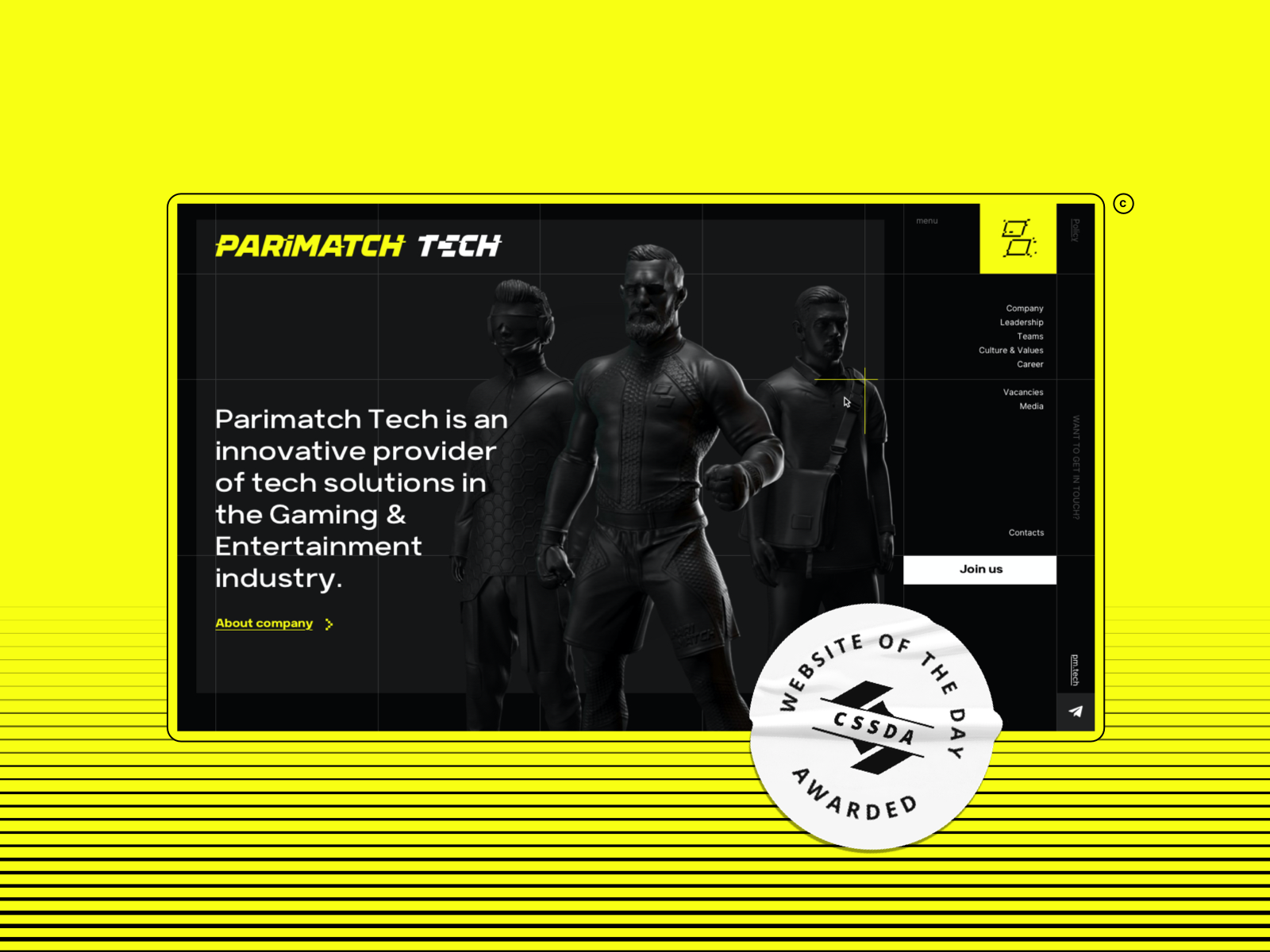Interactive 3d on website Parimatch Tech by Andrew Hurmanchuk on Dribbble