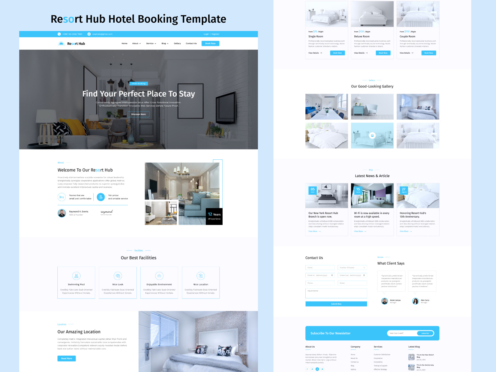 Resort Hub Hotel Booking Ui Template By Ha Sa N On Dribbble