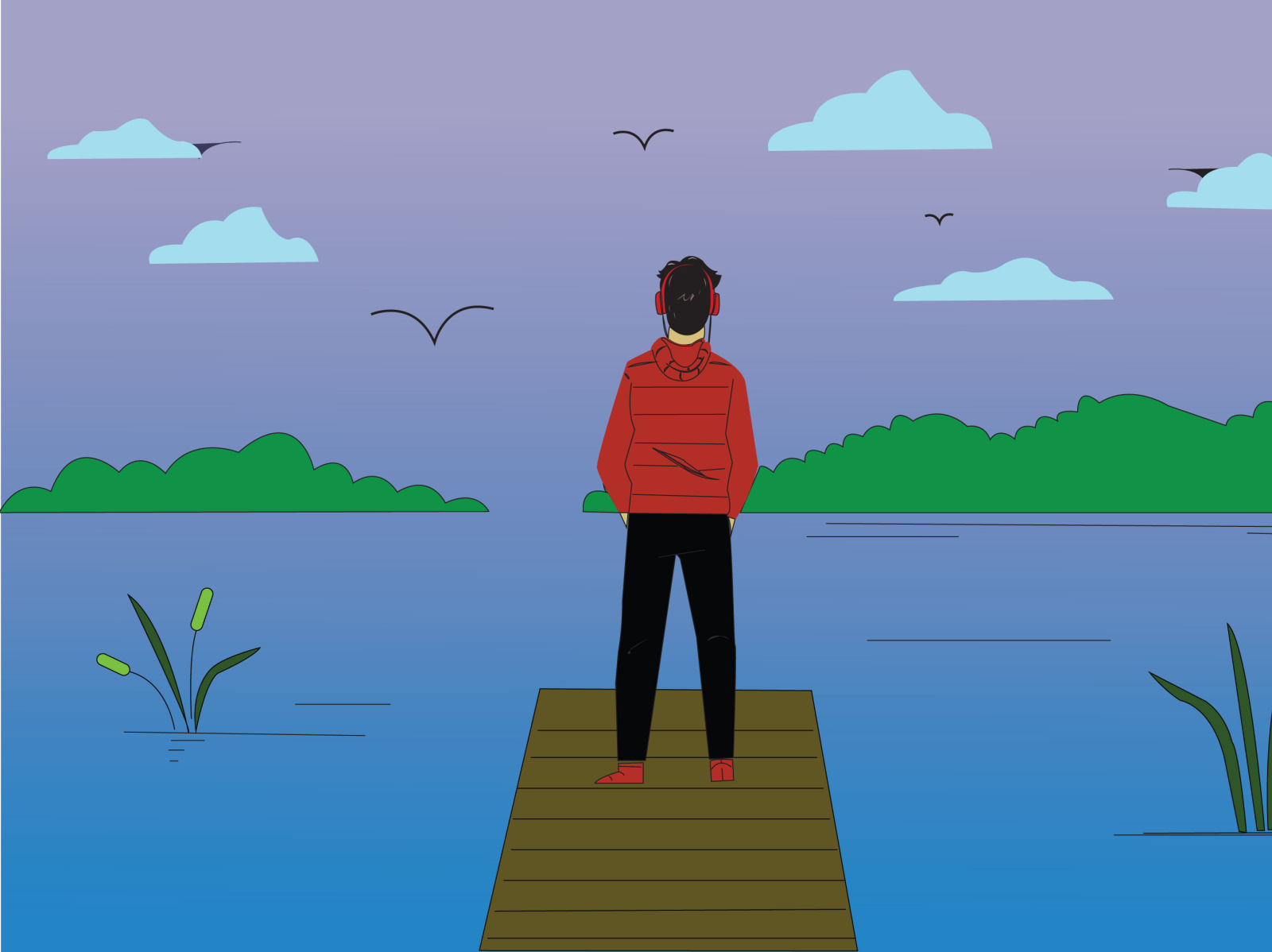 ILLUSTRATION SEA VIEW by Fareed Ahmed on Dribbble