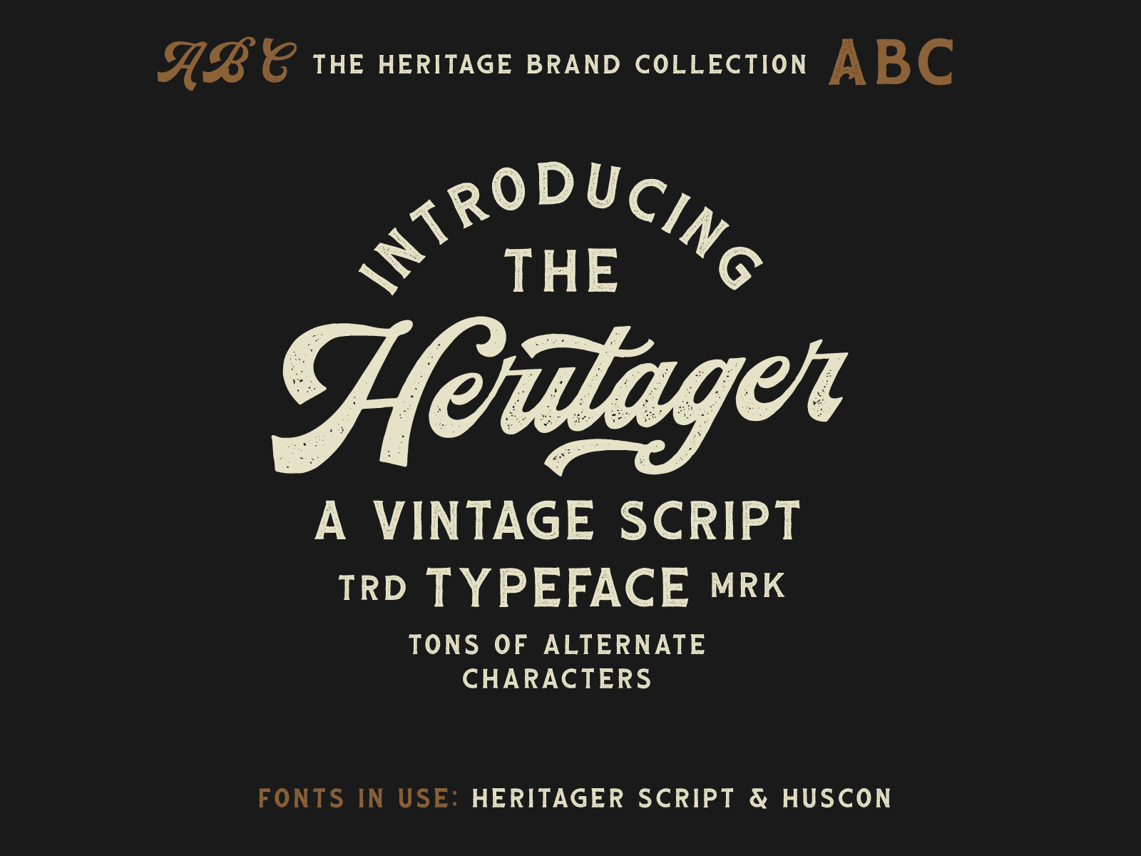 Heritager Script - Included in The Heritage Brand Collection by Jeremy ...