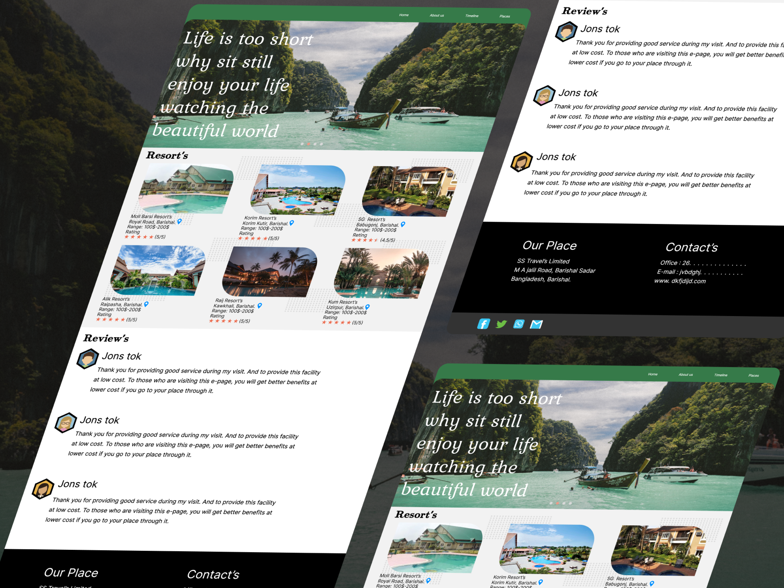 Travels Landing Page Disign in UI by Sabbir Ahamed on Dribbble