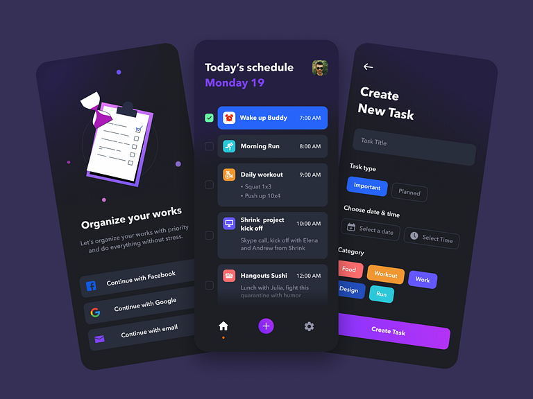 To Do List App UI by Nazar Lenyshyn for Perpetio on Dribbble