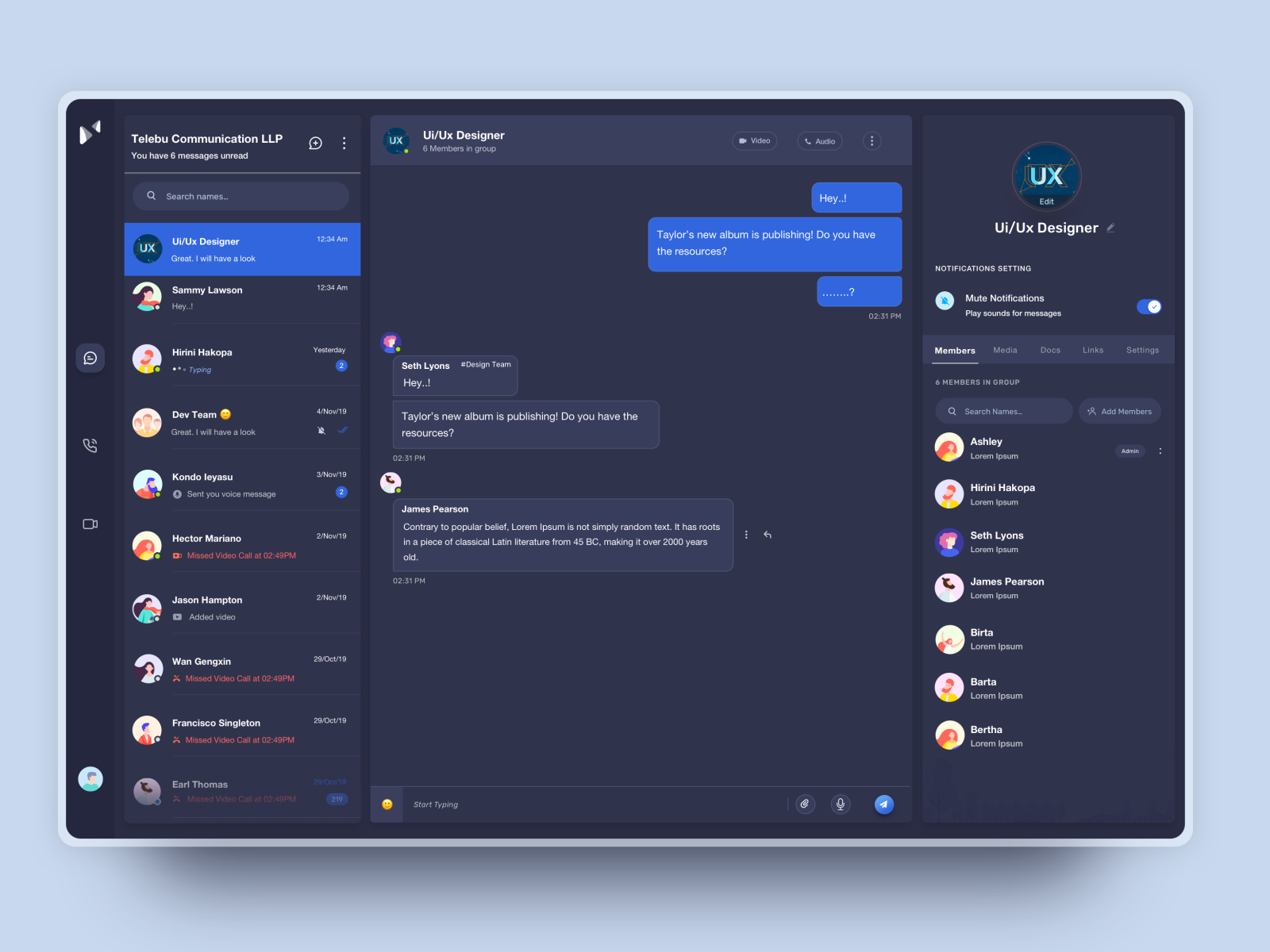 Web Business Chat by The Design Sky on Dribbble