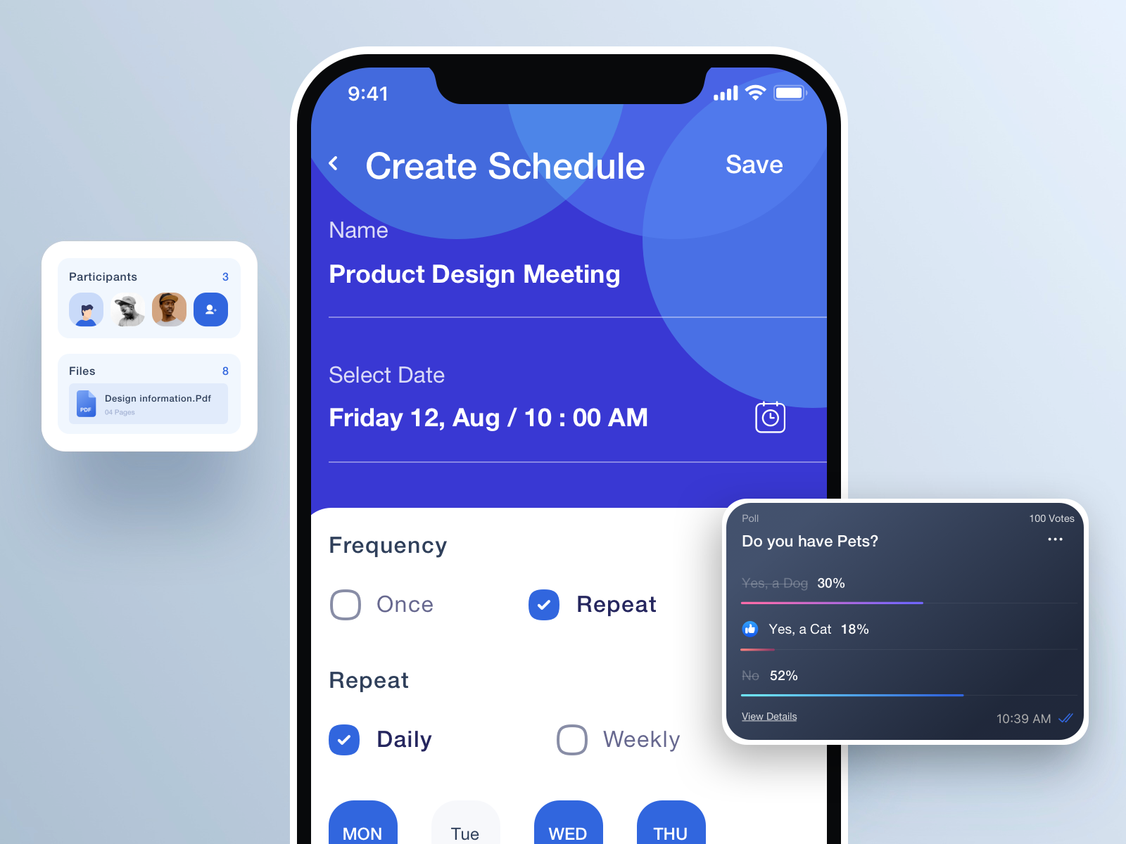 Create Schedule by The Design Sky on Dribbble