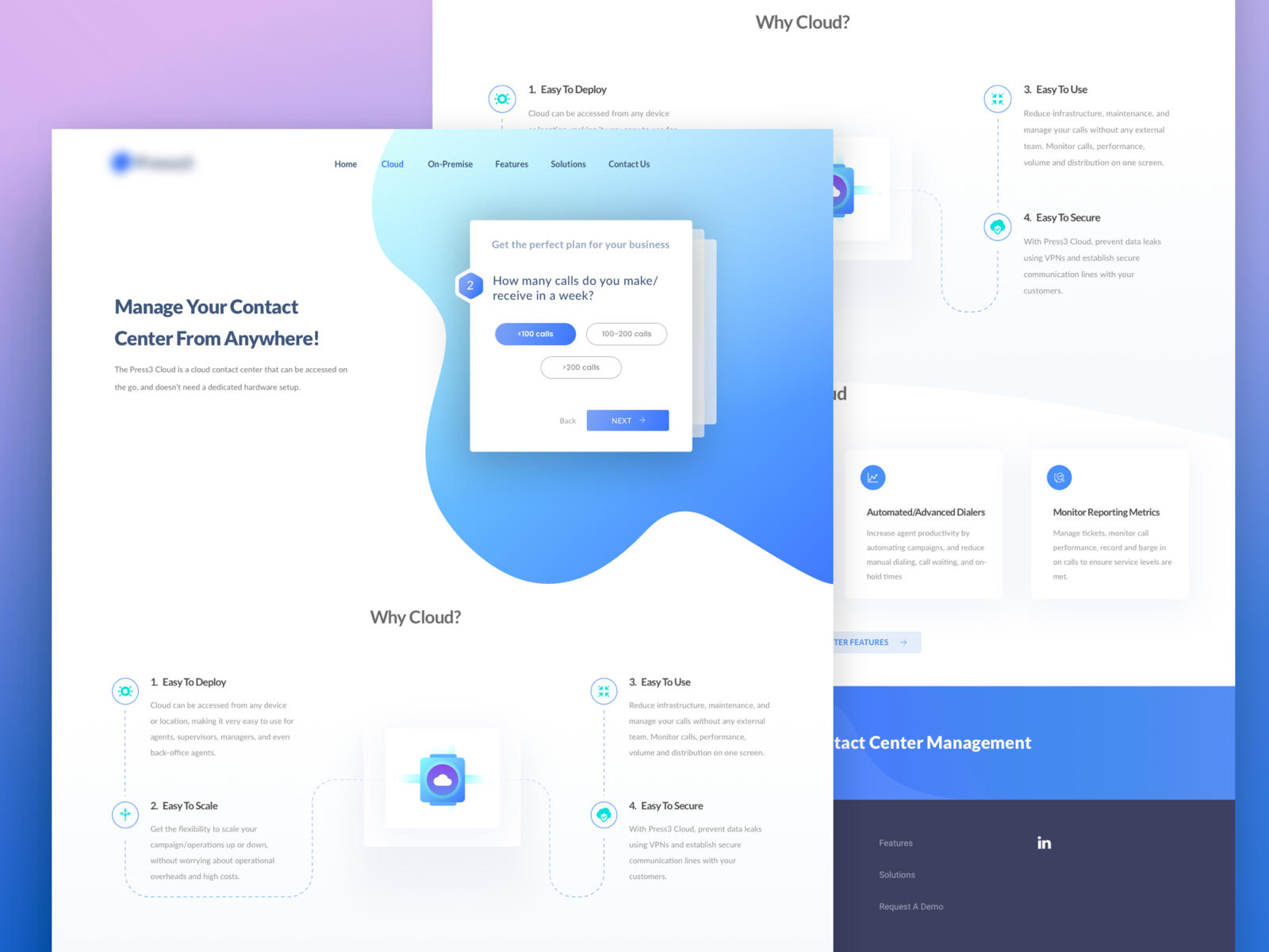 Communications Web Page by The Design Sky on Dribbble