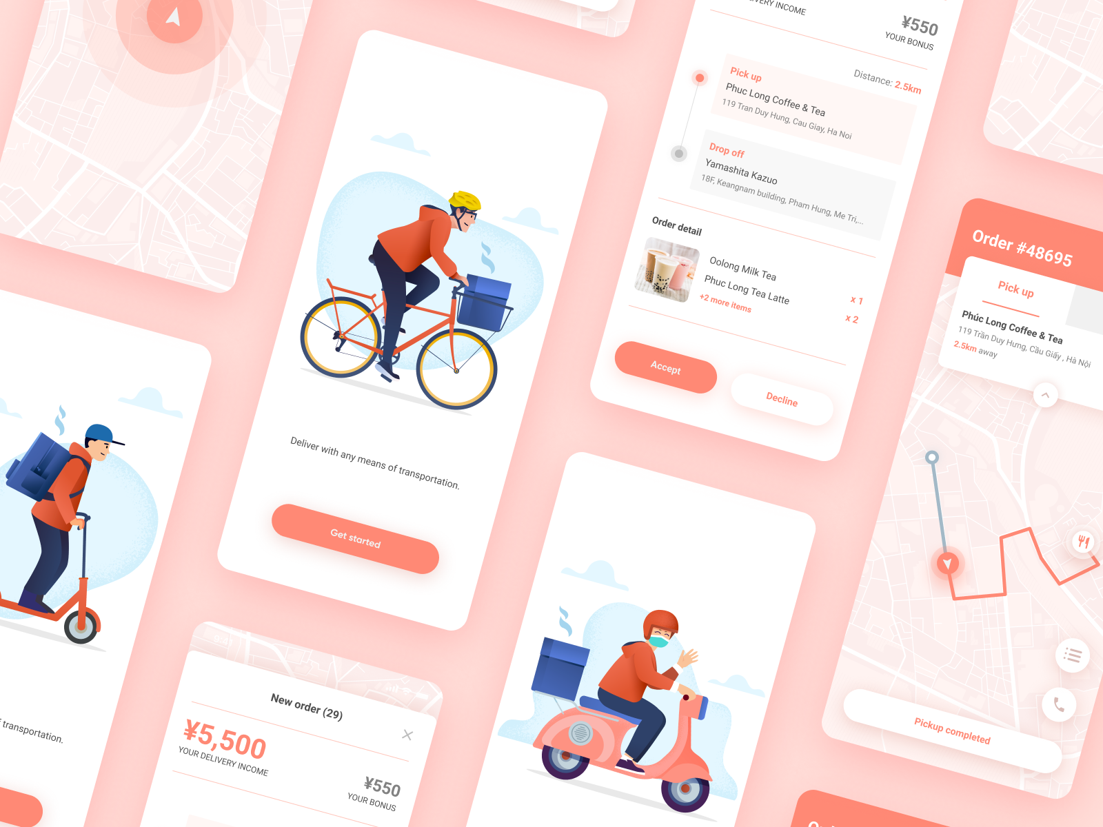 Food delivery App | Screen showcase by Bảo Duy on Dribbble
