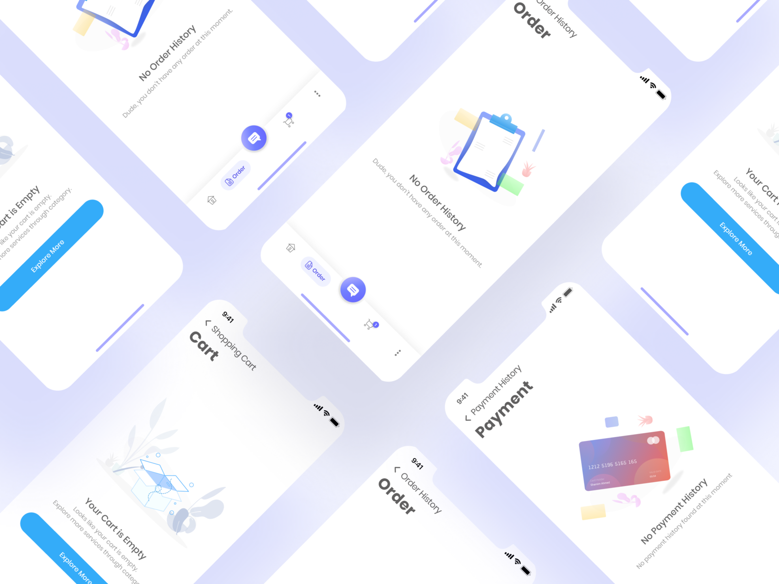 Empty App Screens with Illustrations by Mahir Abrar Akash on Dribbble