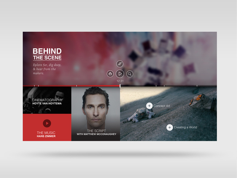 Movie Content Explorer - Content Screen by Garrett Godsey on Dribbble