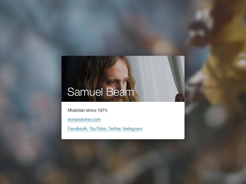 Sam Beam by Matt McDaniel on Dribbble