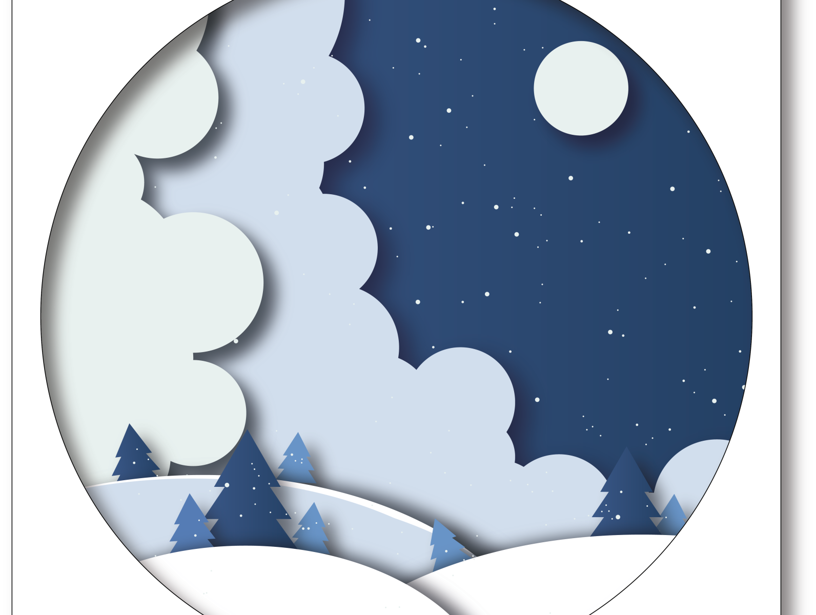 Snowy Night by Lance Balungcas on Dribbble