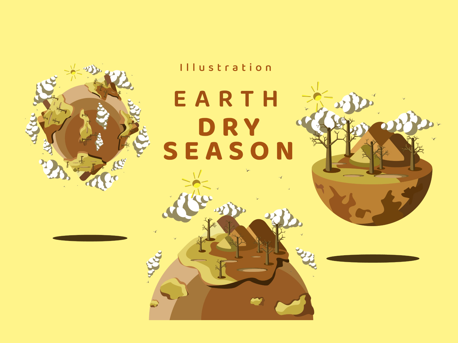 Illustration Earth Dry Season by Nine Vector on Dribbble