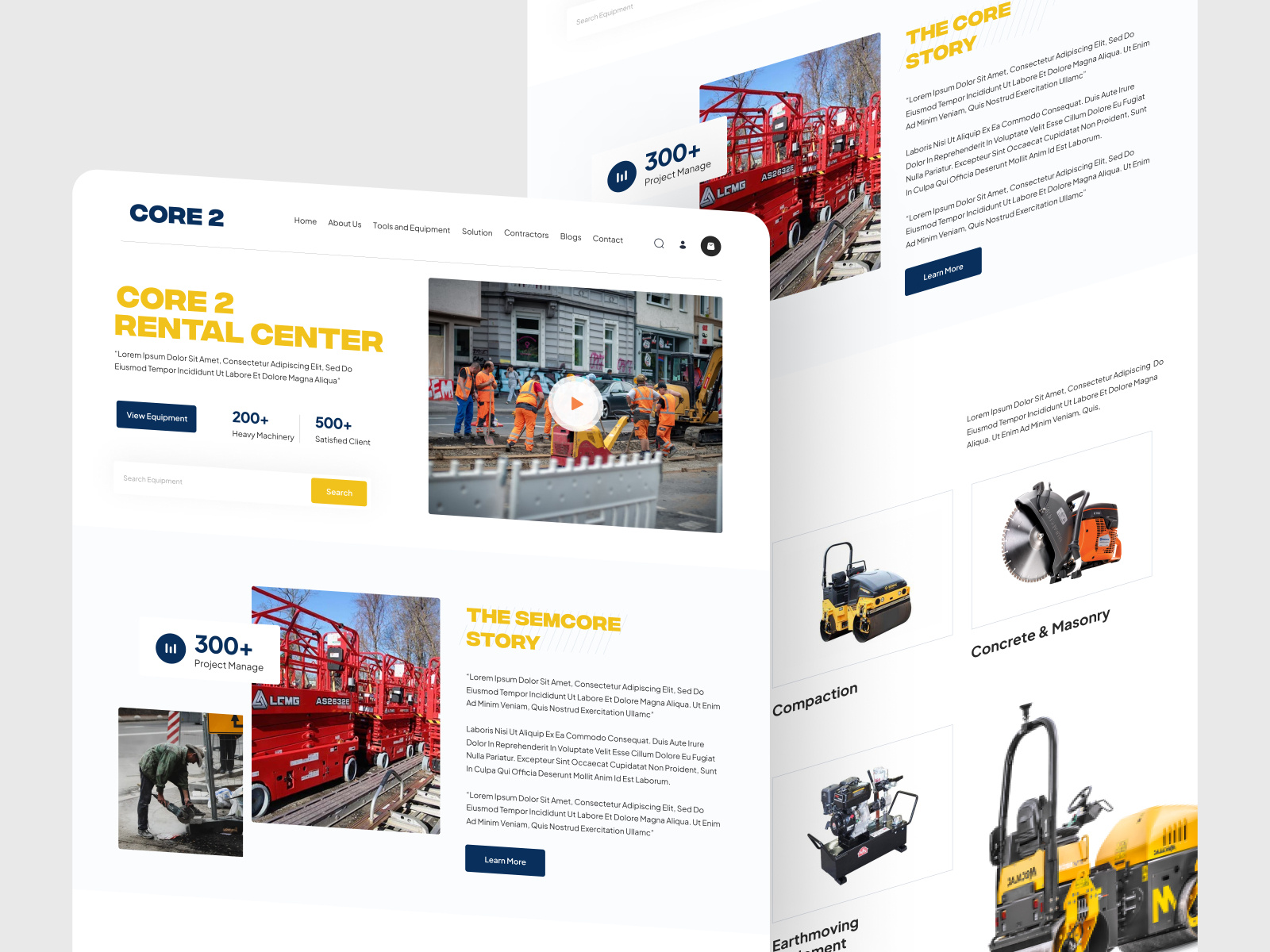 CORE 2 RENTAL CENTER WEBSITE DESIGN by Abdul Rehman on Dribbble