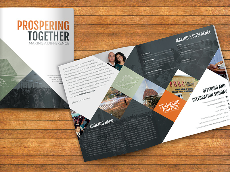 Program for Pacific Baptist Church by RR Abrot on Dribbble