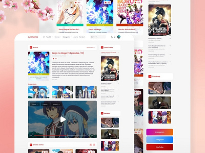 Animenia - UX/UI concept anime website by Frorex Studio on Dribbble