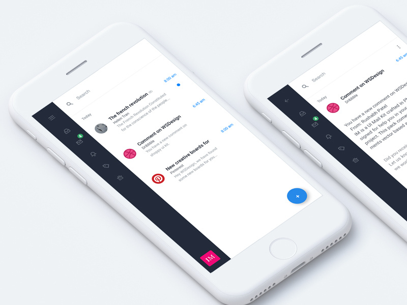 Email UI by WSDesign on Dribbble