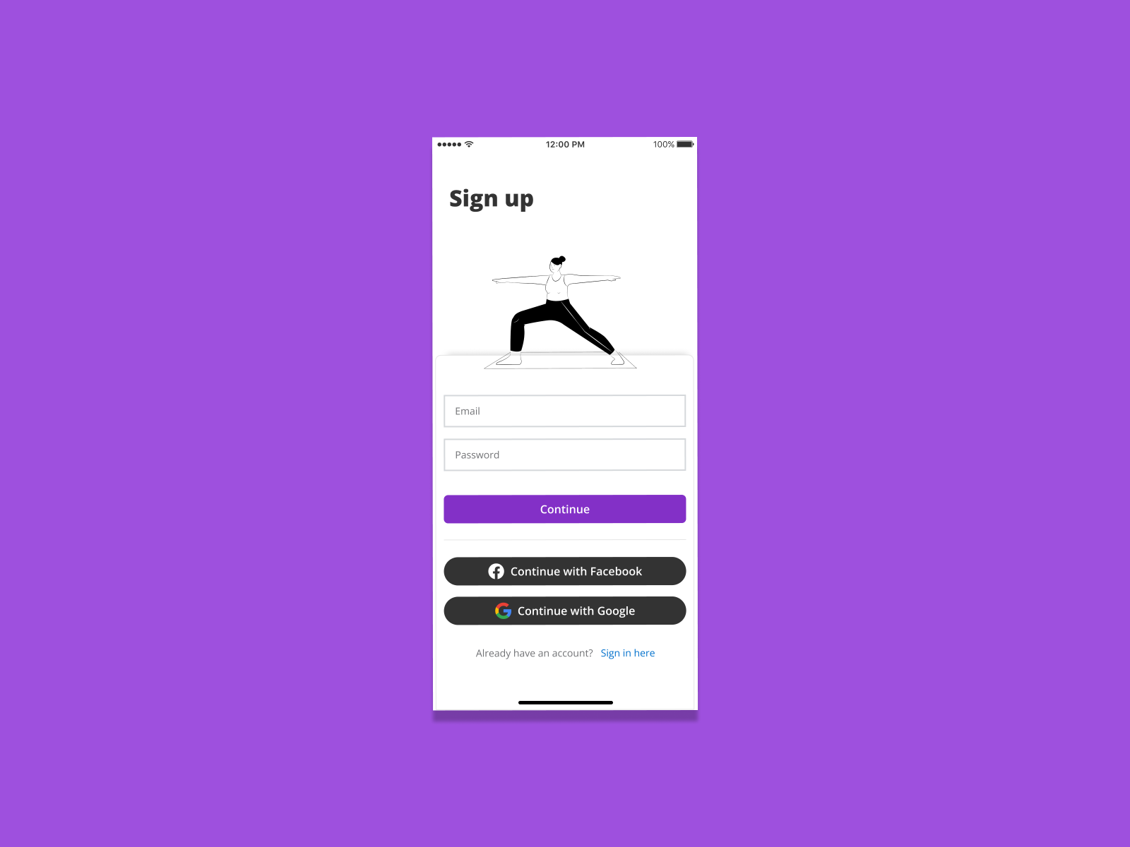 Daily UI 001 - Sign Up Page by Devin Ross on Dribbble