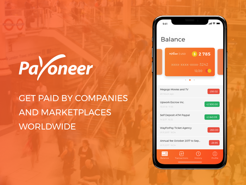 Payoneer App Concept by Dmytro on Dribbble