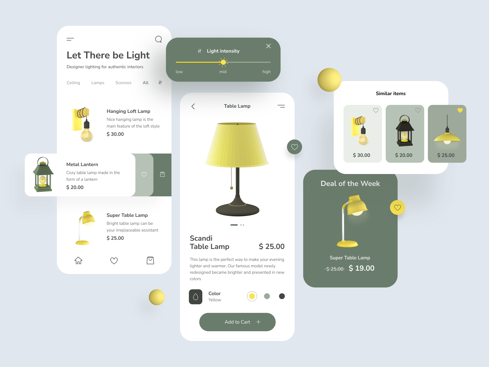 Lamps shop App by Alisa on Dribbble