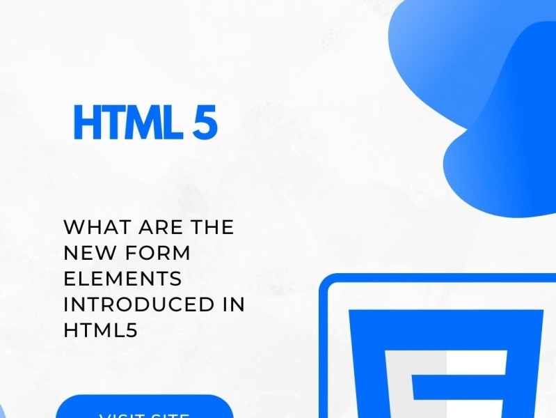 What Are The New Form Elements Introduced In Html5