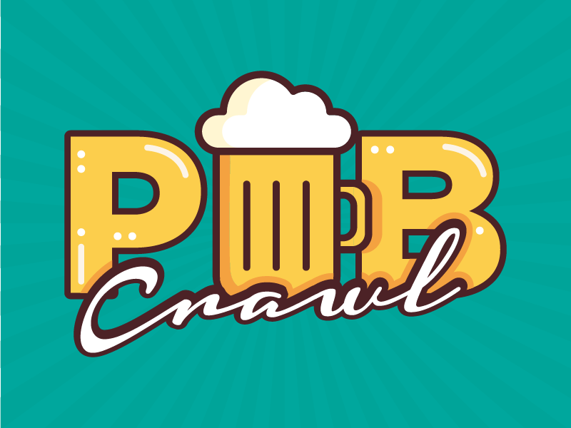 Pub Crawl Logo by Vivek Choudhary on Dribbble