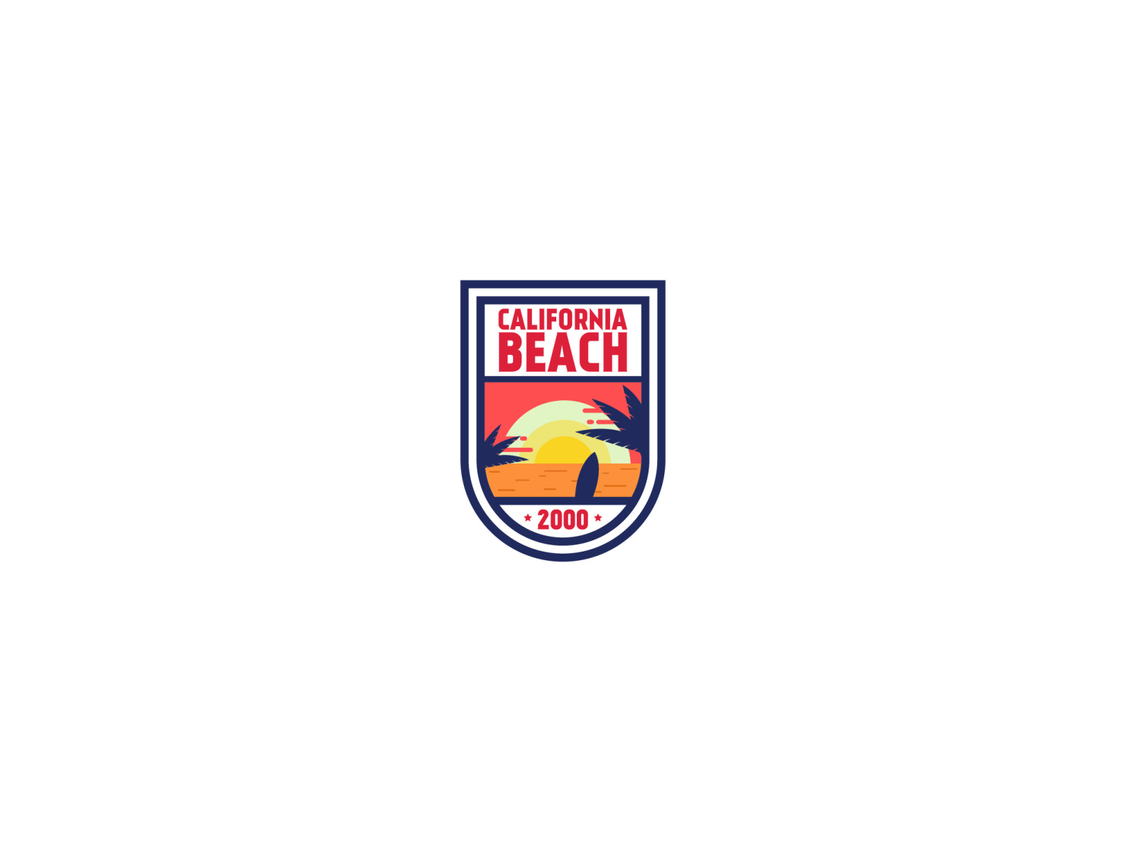 California Beach Logo Emblen by Mhel Fernandez on Dribbble