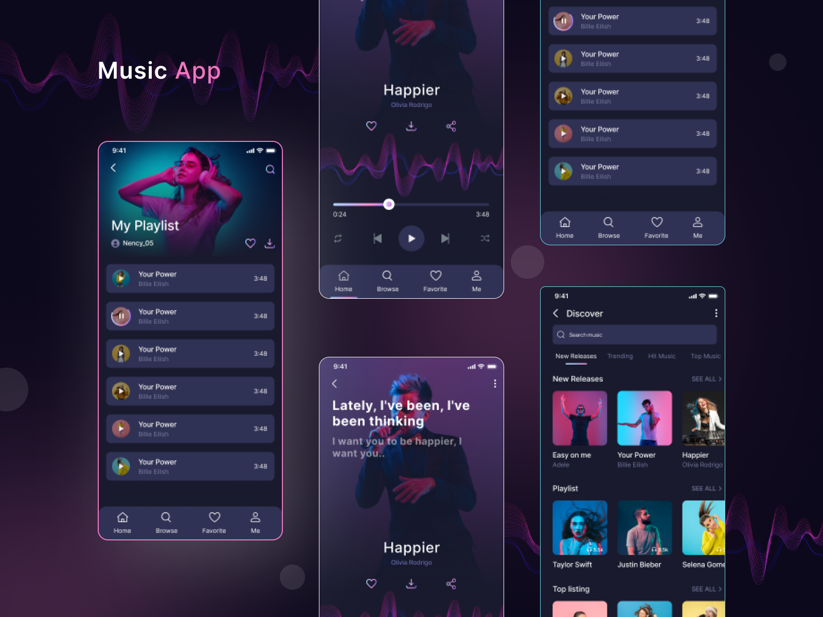 Music App by Ravi Savani on Dribbble