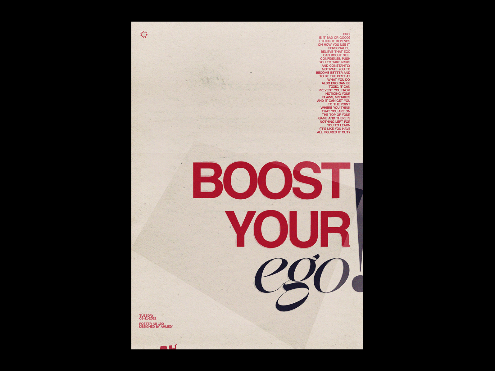 Boost your ego ! by Ahmed Chouchene on Dribbble