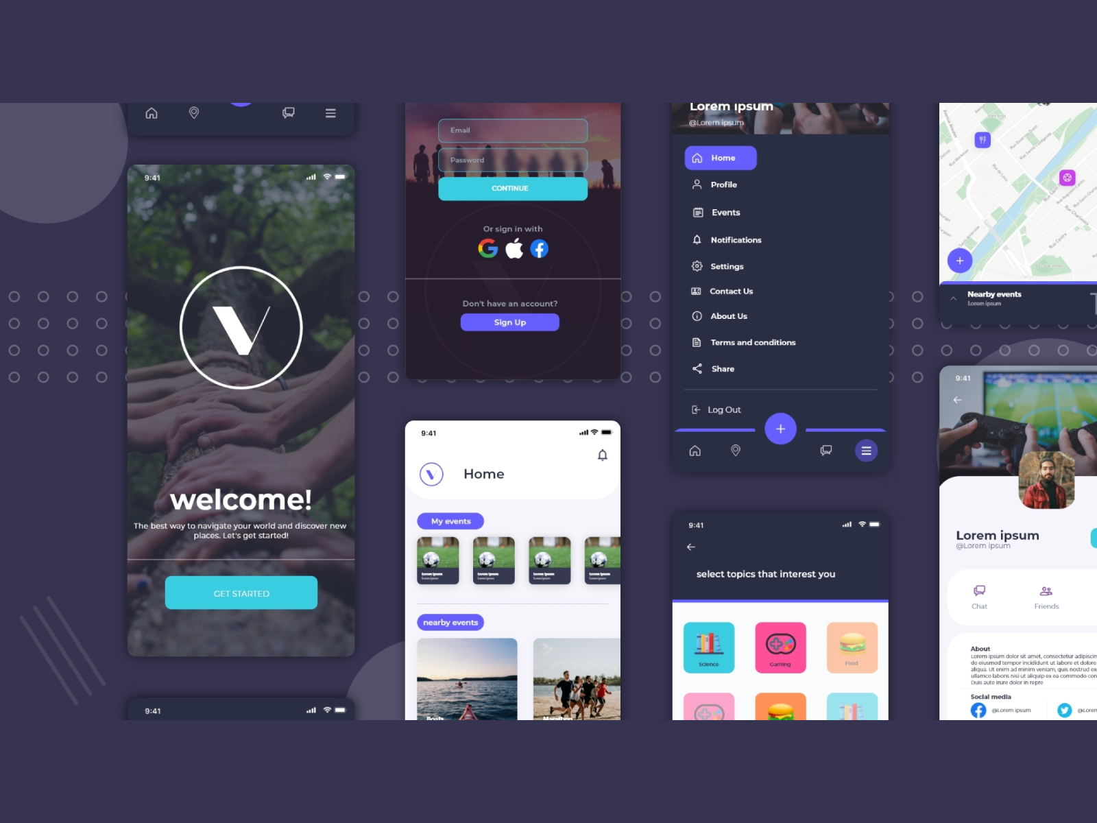 V mobile app by baraa zayed on Dribbble