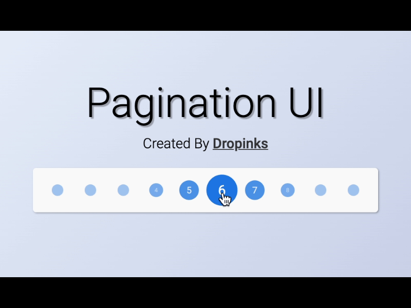 Pagination Interaction In Css3 By Dropinks Blog On Dribbble 5369