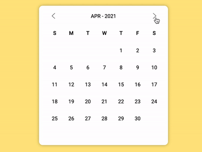 Calendar Interaction in JS by Dropinks Blog on Dribbble
