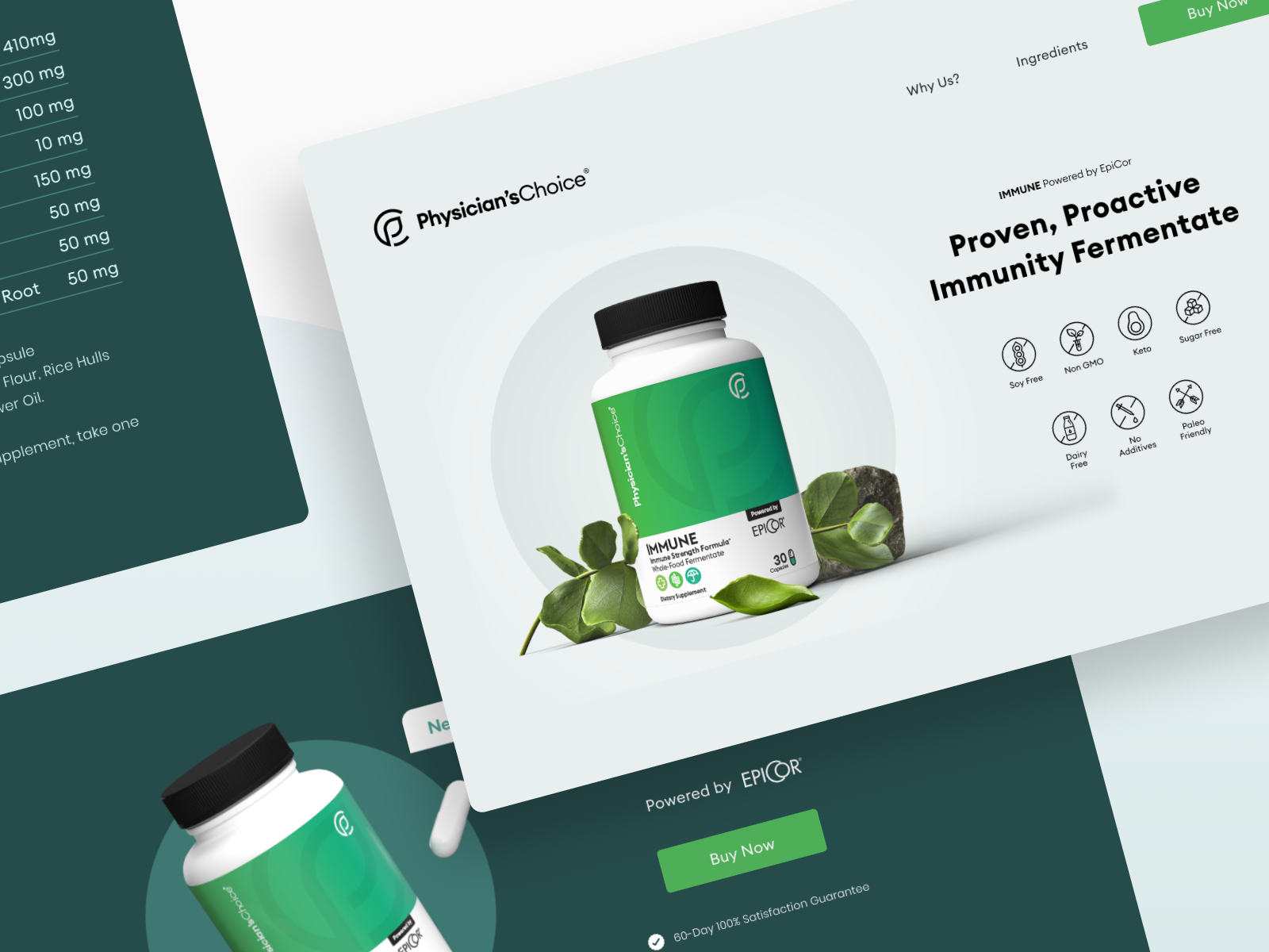 Health Supplement Landing Page 🌱 by Aaron Packard on Dribbble