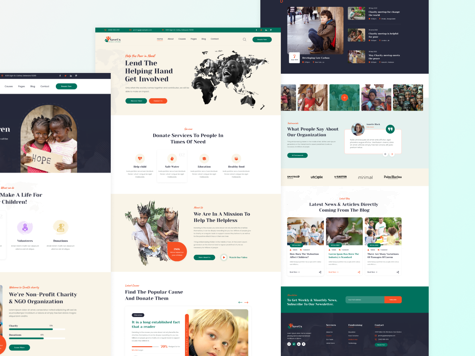 Charity Web Landing Page by Md Azizur Rahman for Template Path: UI/UX ...