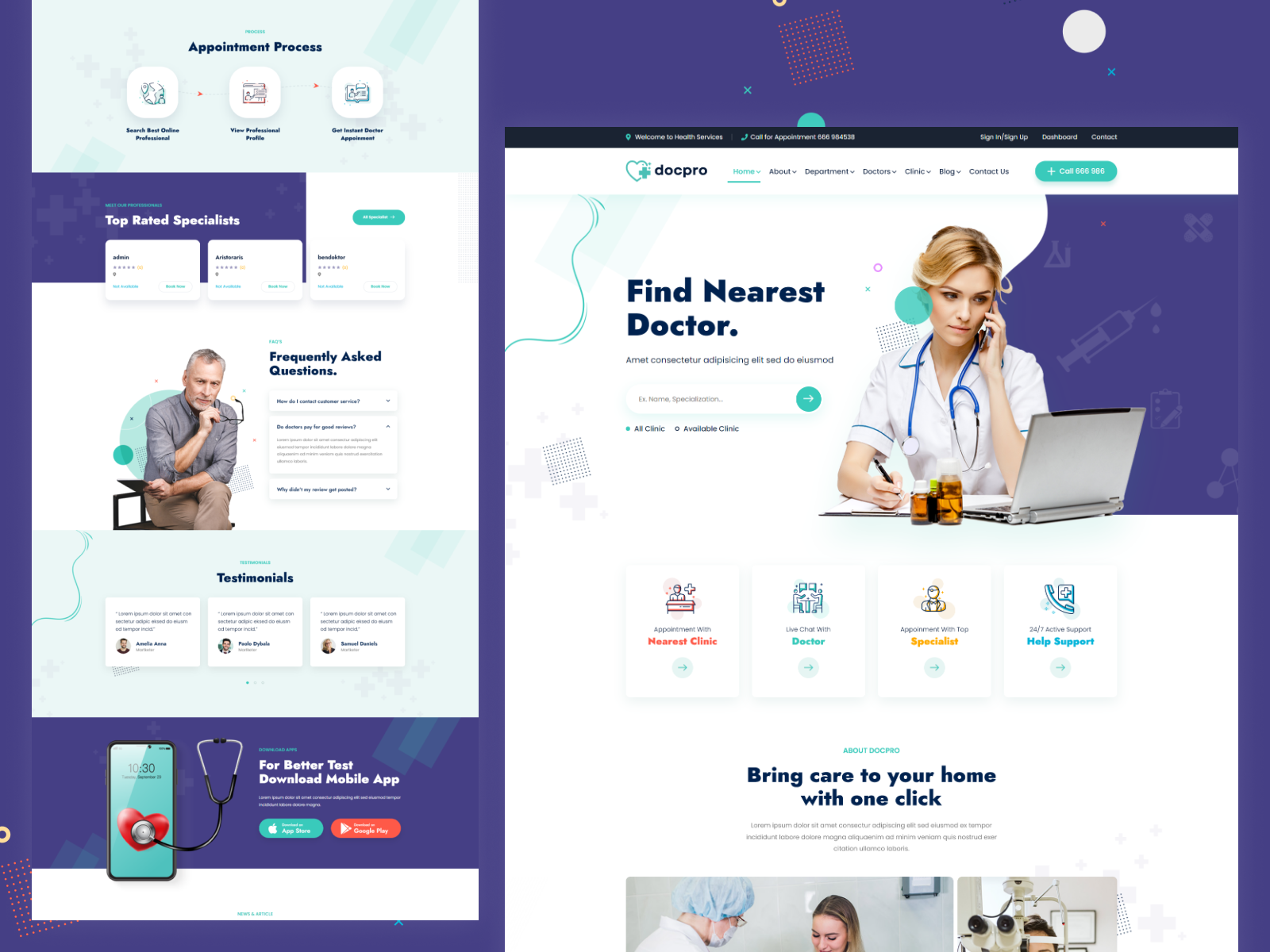 Docpro - Doctors directory WordPress Theme by Md Azizur Rahman for ...