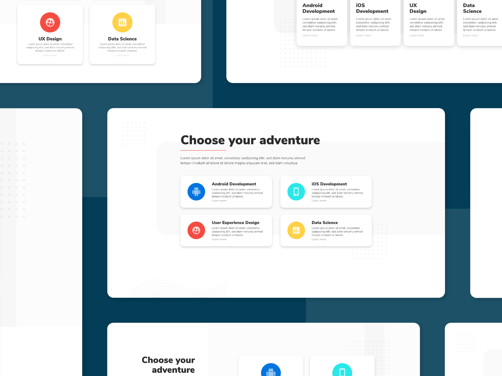 EXPLORATION-03: Online Course Menu Section by fajr fitr on Dribbble