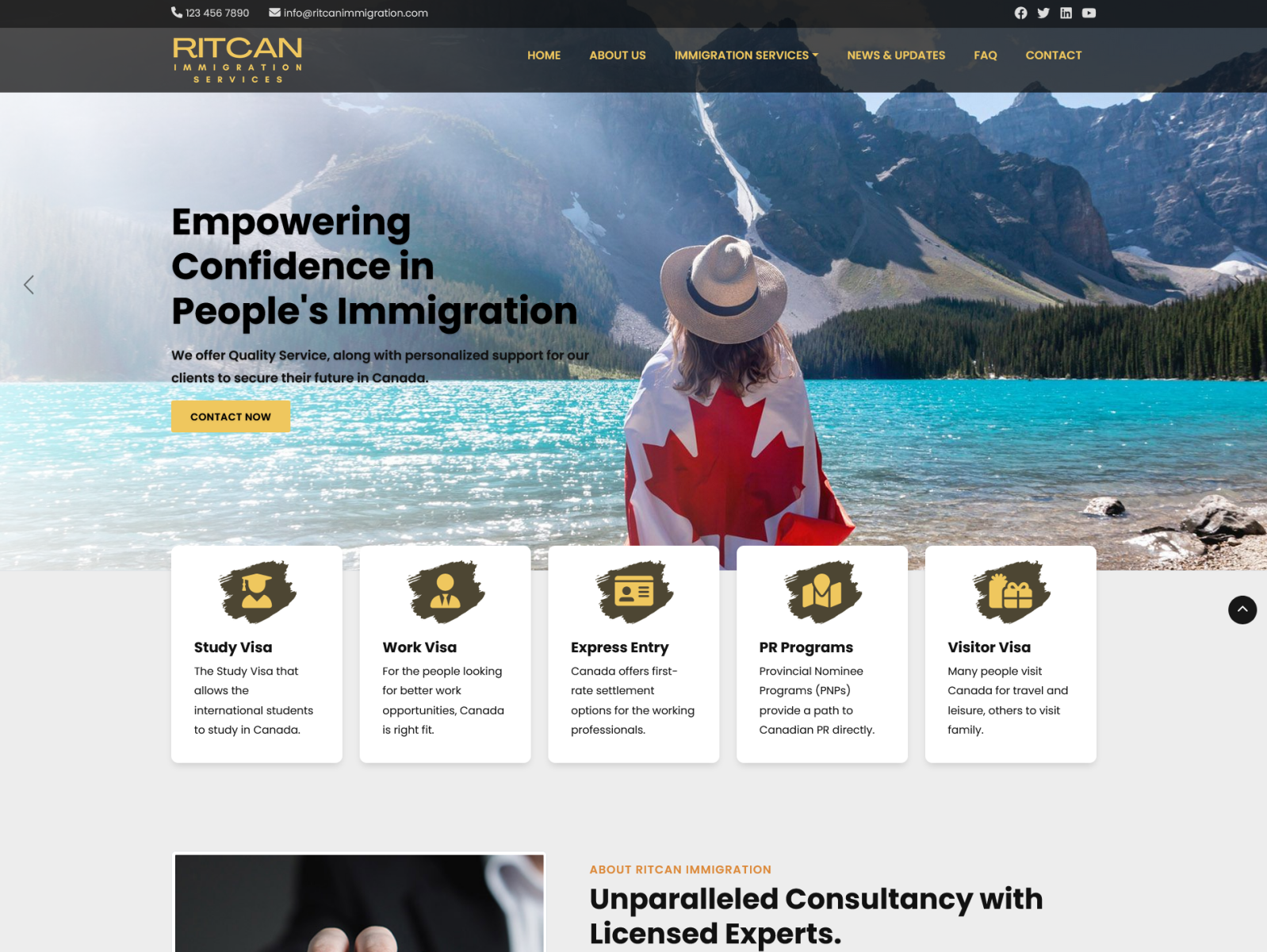 Immigration Website by Galzor on Dribbble