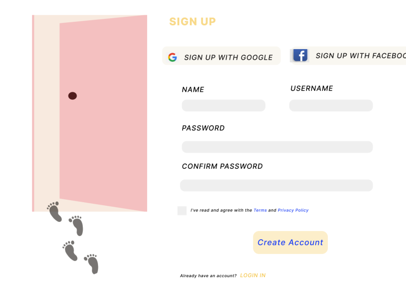 Sign-up Page by Fayth Amstrong on Dribbble